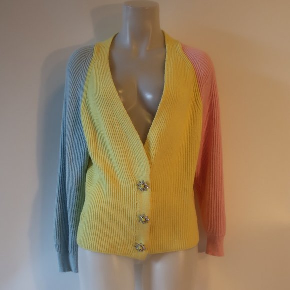 OLIVIA RUBIN | Sweaters | Womens Olivia Rubin Pink Yellow Blue Ribbed ...